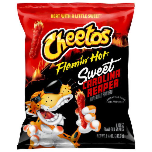 Cheetos Cheese Flavored Snacks, Flamin' Hot Sweet Carolina Reaper ...