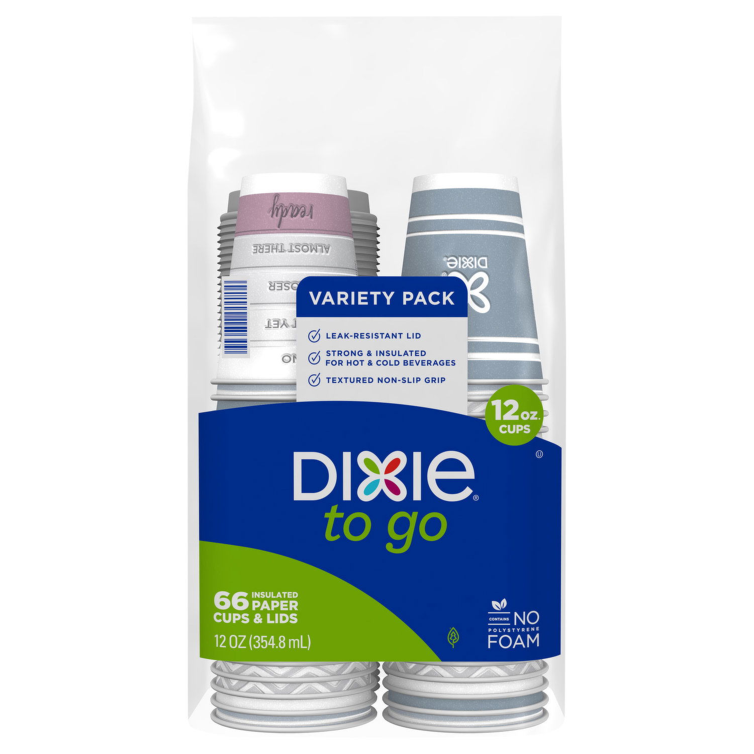 Dixie Paper Cups Lids Insulated 12 Ounce Variety Pack Smart Final